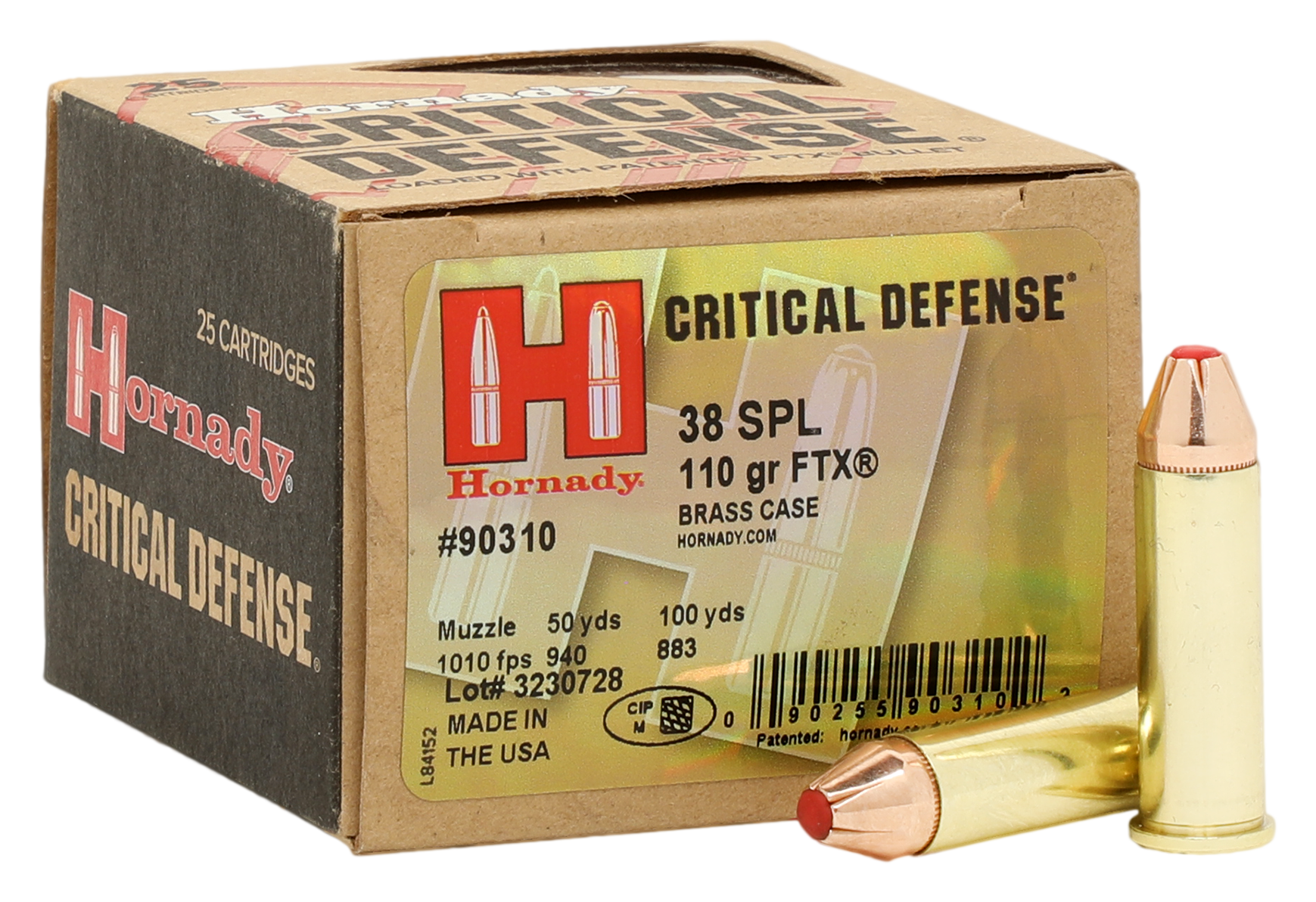 Hornady Critical Defense .38 Special 110 Grain Handgun Ammo | Cabela's